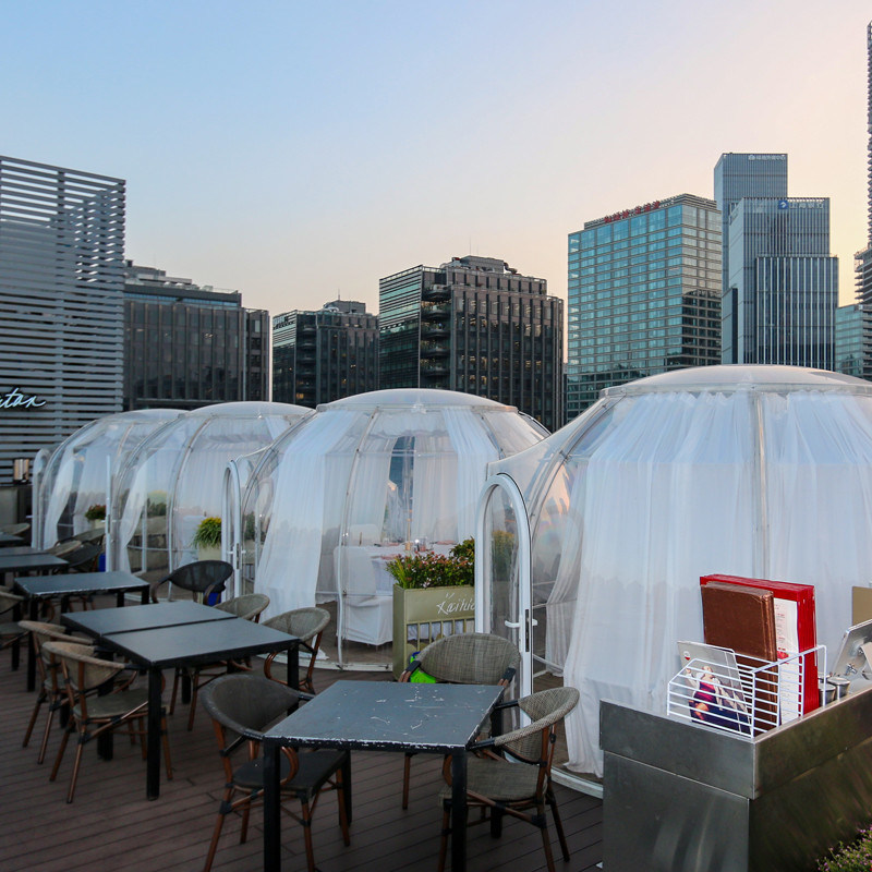 Transparent Clear PC Dome House Igloo Geodesic Dome with Aluminum Frame