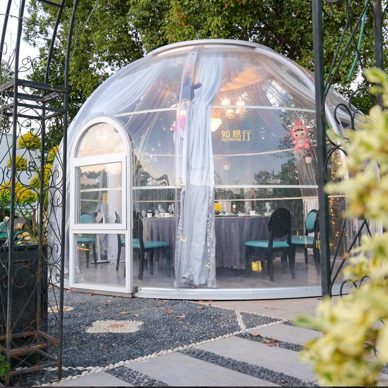 Transparent Clear PC Dome House Igloo Geodesic Dome with Aluminum Frame